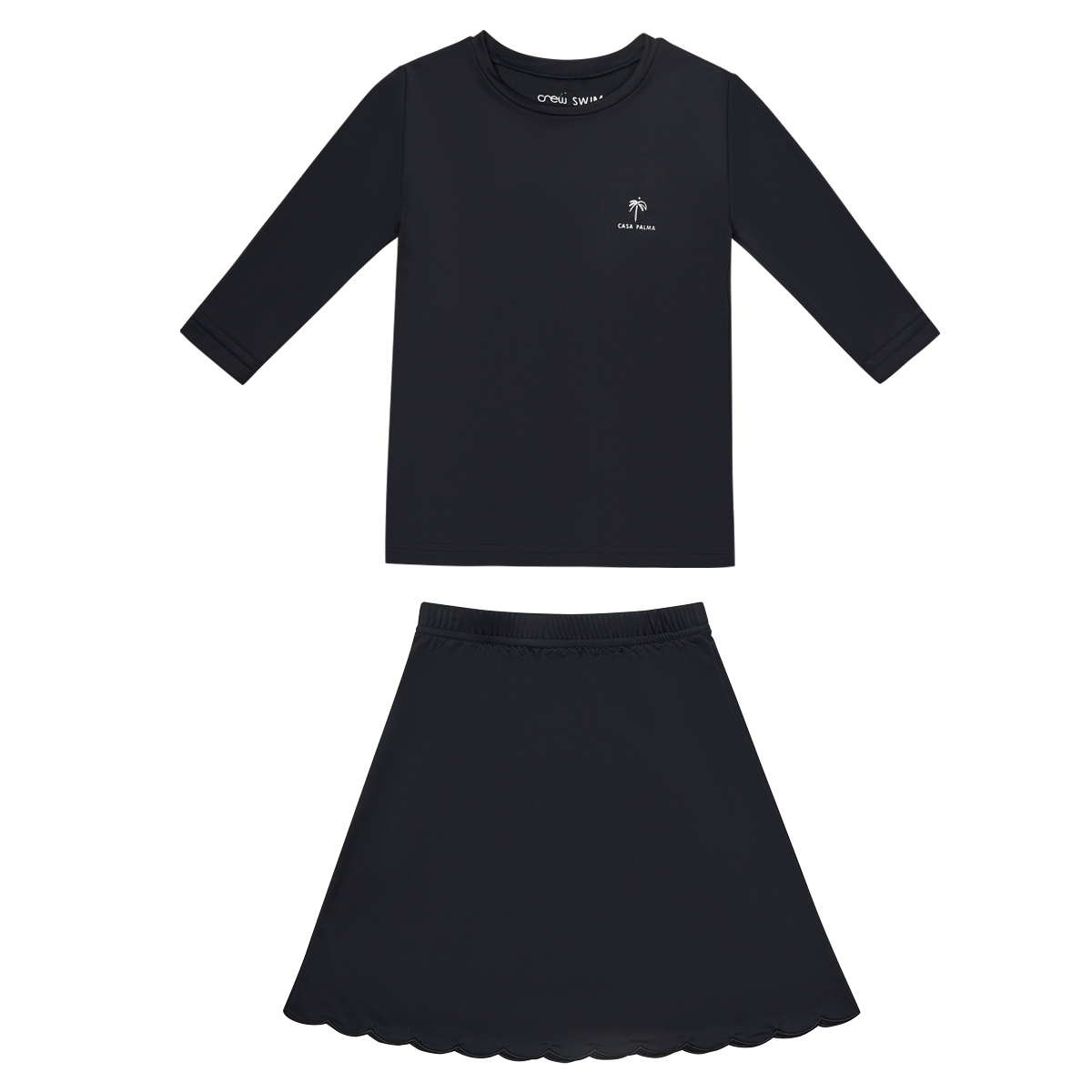 Scallop Swim Set - Black – Crew Kids NY